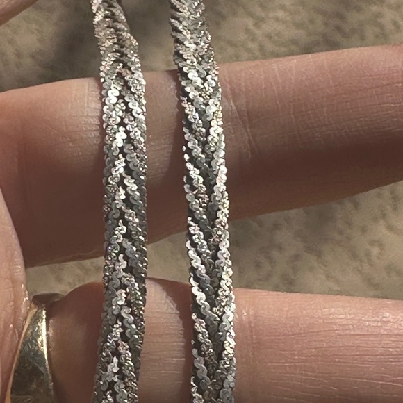 Jewelry | Vintage Tri Color Textured Braided Silver Chain | Poshmark